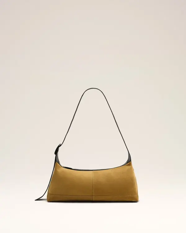 AMI Paris Small Beige Cowhide Leather Etienne Crossbody Bag Beige - Sand
