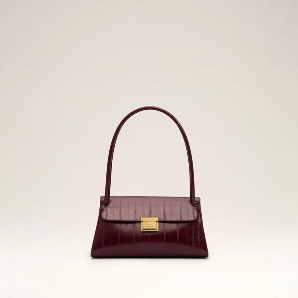 AMI Paris Mimi Bag In Burgundy Leather