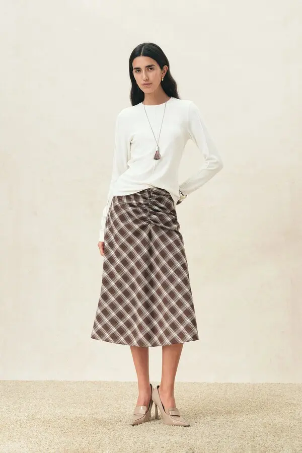 Fabrique Ella Structured Seam Detail Top - White