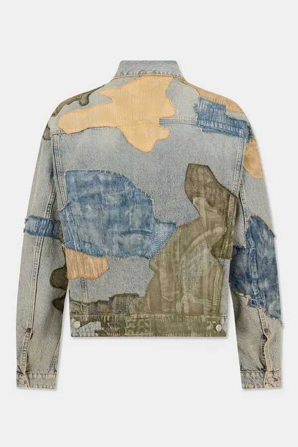 Dsquared2 Sand Camo Oversized Jean Jacket