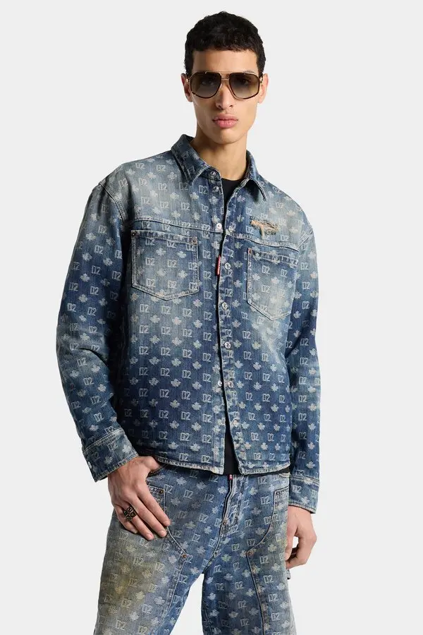 Dsquared2 Monogram Denim Carpenter Shirt