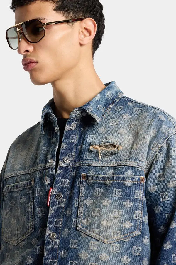 Dsquared2 Monogram Denim Carpenter Shirt
