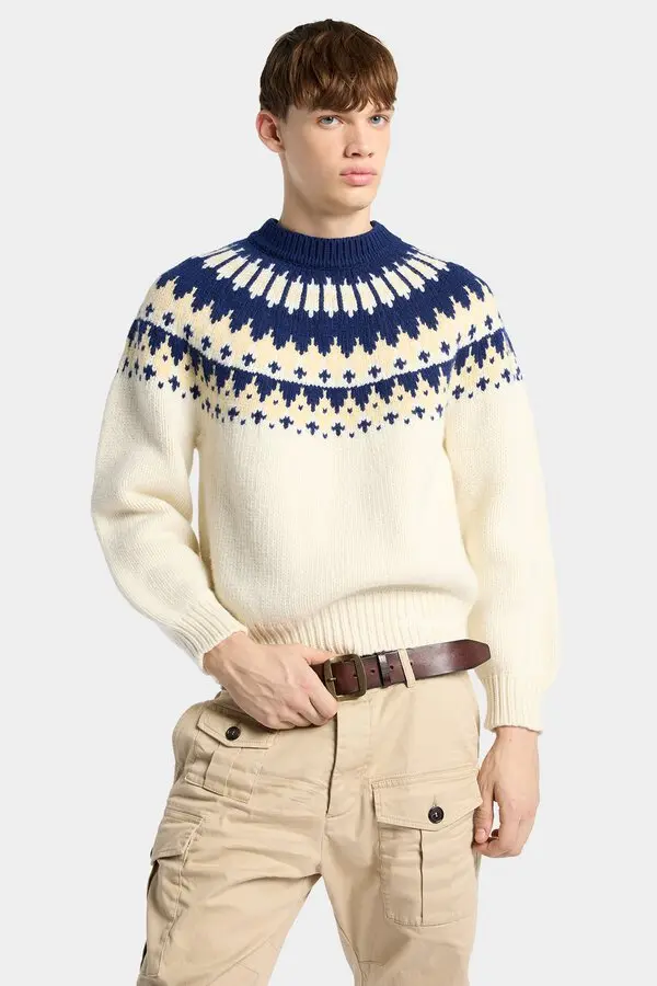 Dsquared2 Hybrid Chevron Jacquard Pullover