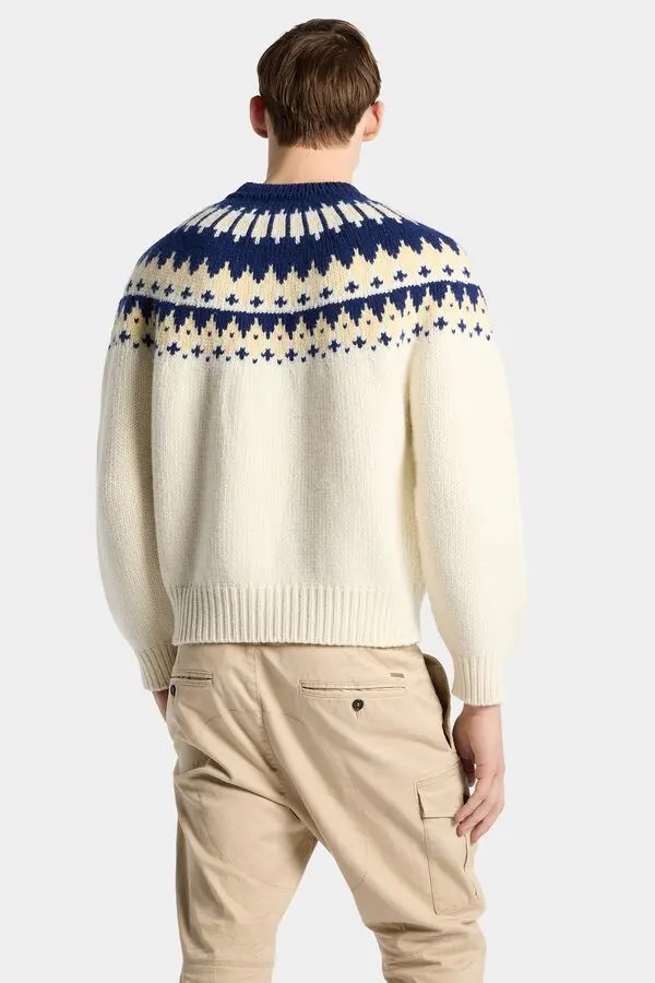 Dsquared2 Hybrid Chevron Jacquard Pullover