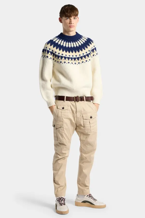 Dsquared2 Hybrid Chevron Jacquard Pullover