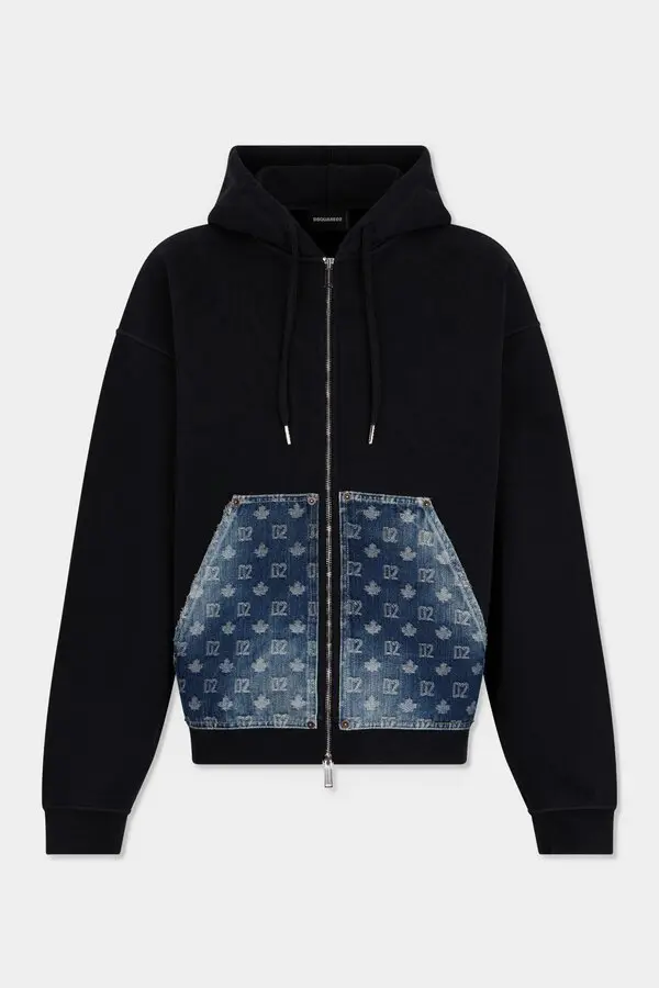 Dsquared2 Monogram Relax Fit Zipped Hoodie