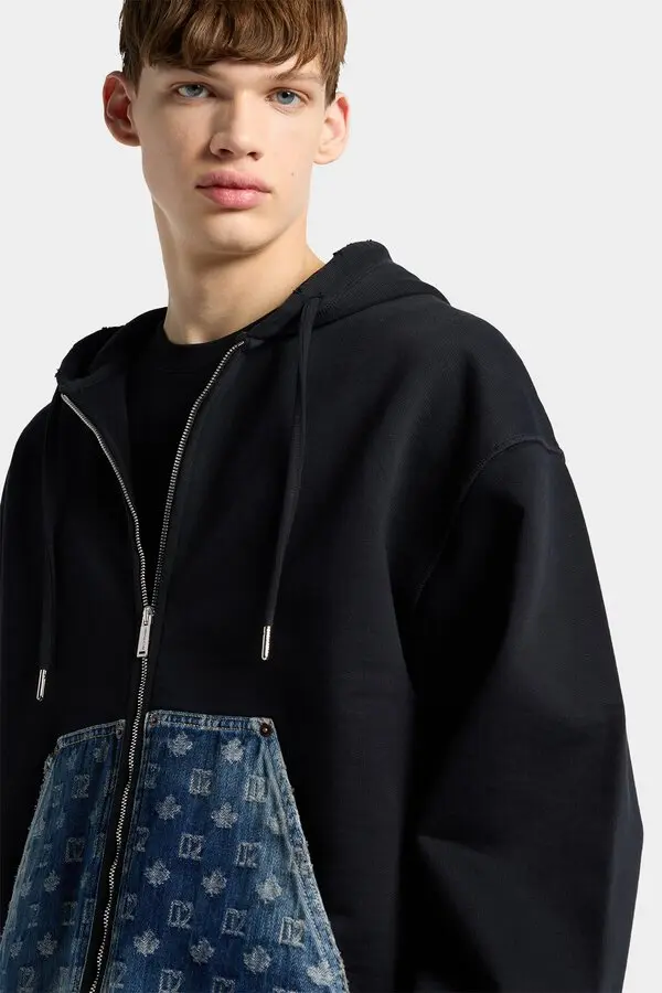 Dsquared2 Monogram Relax Fit Zipped Hoodie