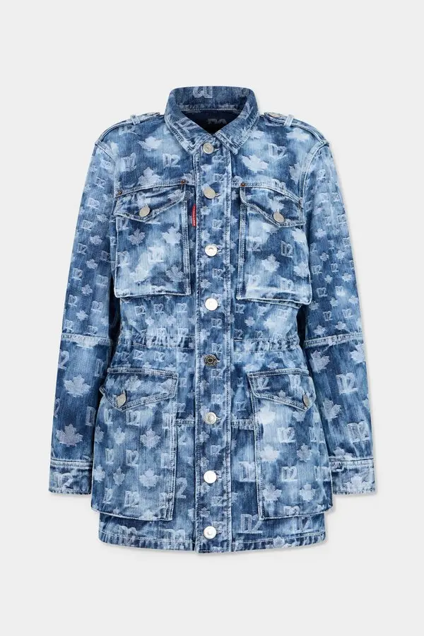 Dsquared2 Monogram Denim Field Jacket