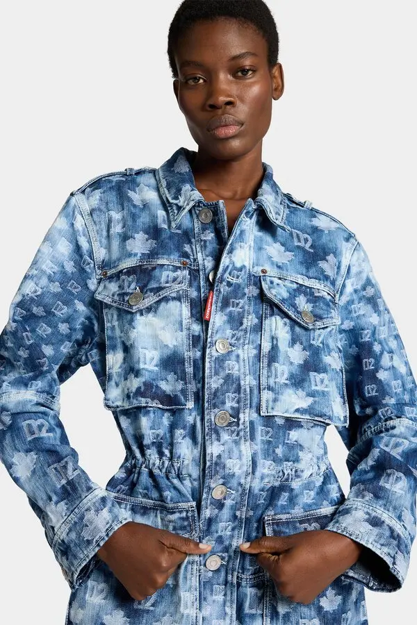 Dsquared2 Monogram Denim Field Jacket