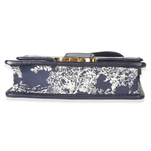 Dior Toile De Jouy Reverse Jacquard Canvas 30 Montaigne Flap Bag - Blue