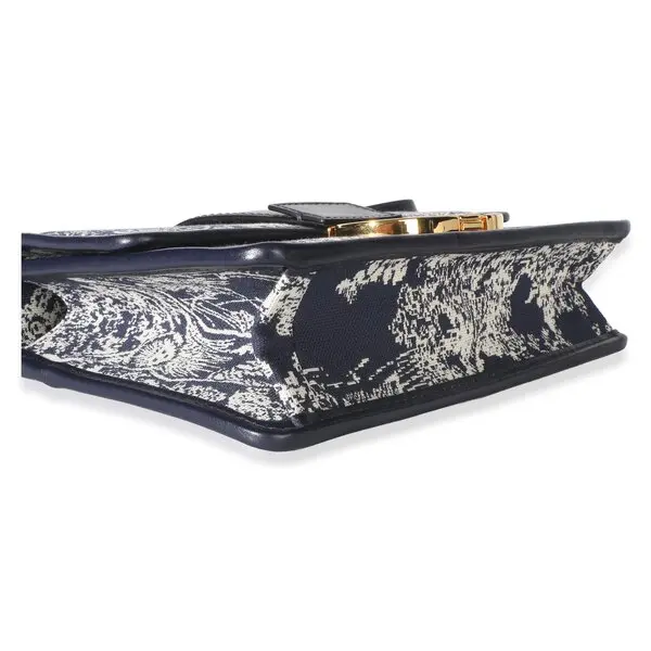 Dior Toile De Jouy Reverse Jacquard Canvas 30 Montaigne Flap Bag - Blue