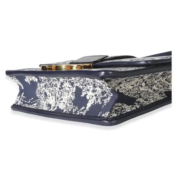 Dior Toile De Jouy Reverse Jacquard Canvas 30 Montaigne Flap Bag - Blue
