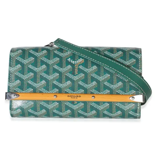 Goyard Goyardine Canvas Monte Carlo Bois Clutch - Green