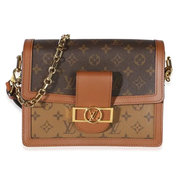 LOUIS VUITTON Reverse Monogram Canvas Dauphine Mm - Brown