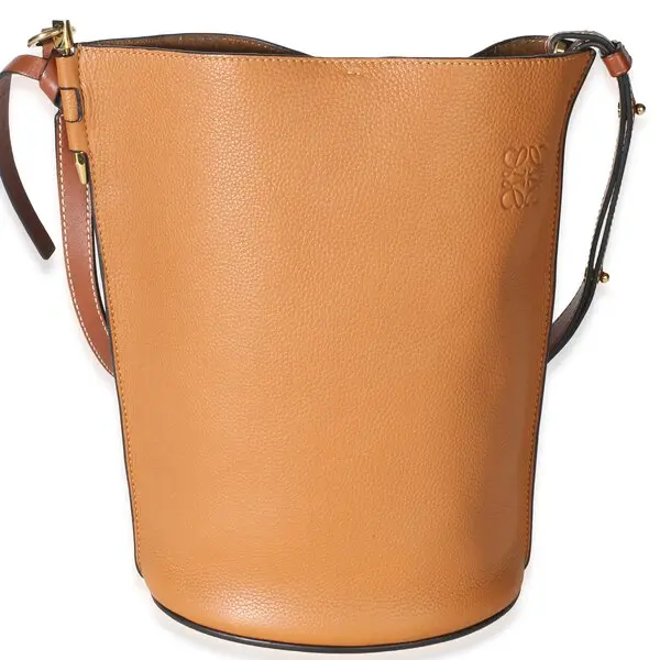 Loewe Tan Soft Grained Calfskin Gate Bucket - Brown
