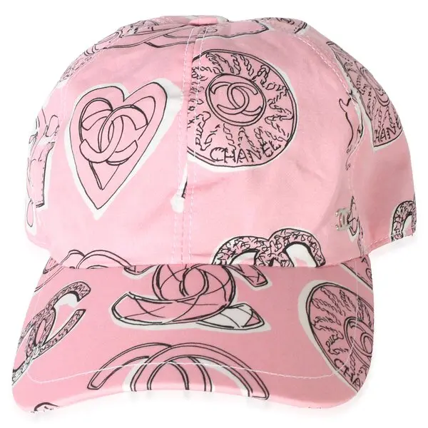 Chanel 23p Cotton Cc Baseball Cap - Pink