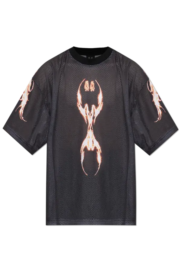 44 LABEL GROUP Perforated T-shirt With Print