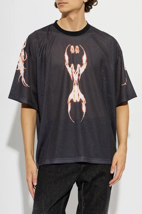 44 LABEL GROUP Perforated T-shirt With Print