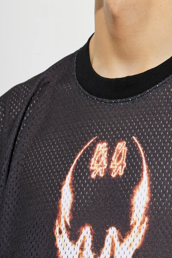 44 LABEL GROUP Perforated T-shirt With Print