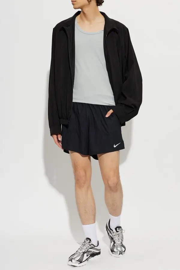 Nike Ribbed Top With Logo Patch