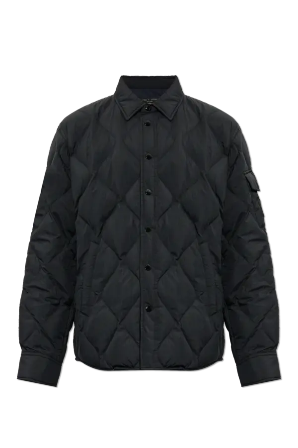 Rag & Bone Quilted Jacket With Collar - Black