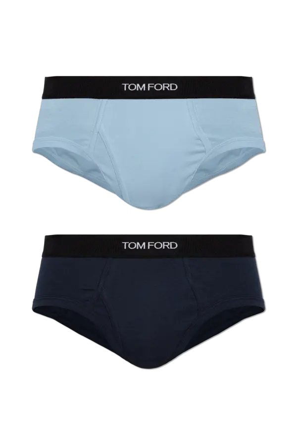 TOM FORD 2-pack Briefs With Logo - Navy Blue