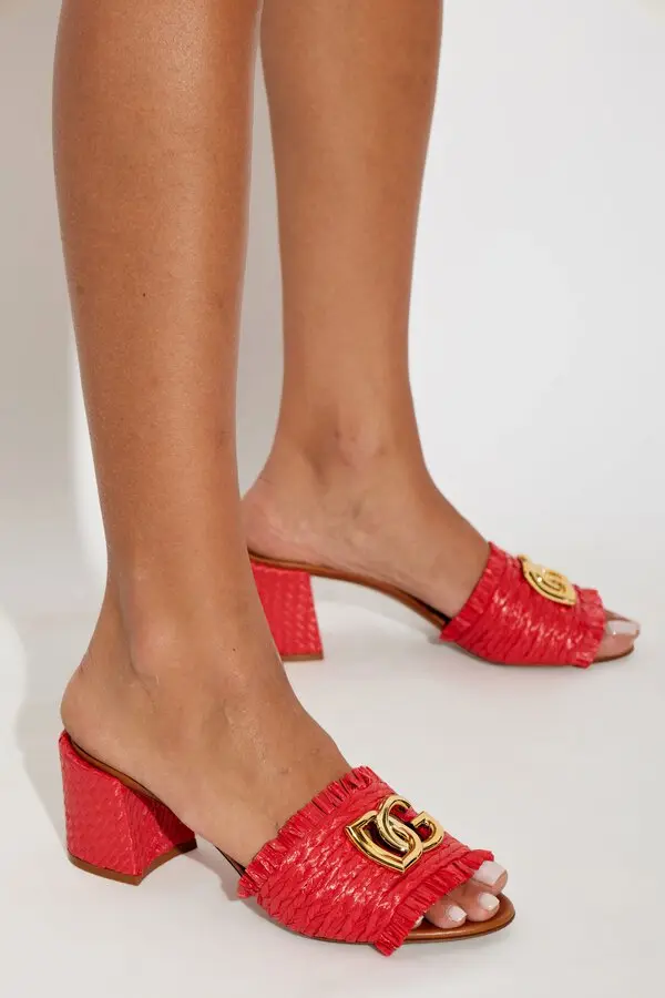 Dolce & Gabbana Heeled Mules With Logo