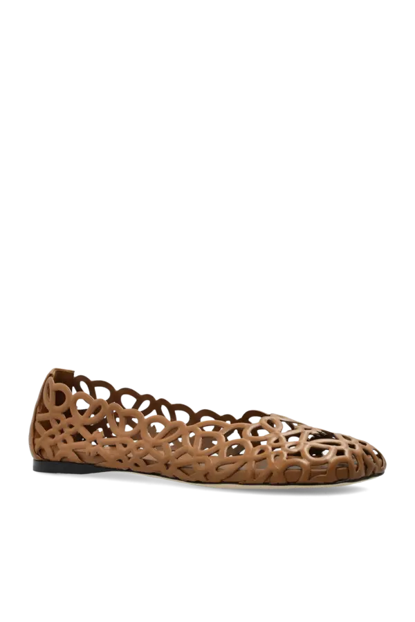 Loewe Petal Leather Ballet Flats
