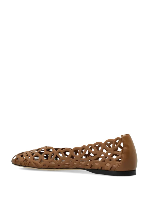 Loewe Petal Leather Ballet Flats