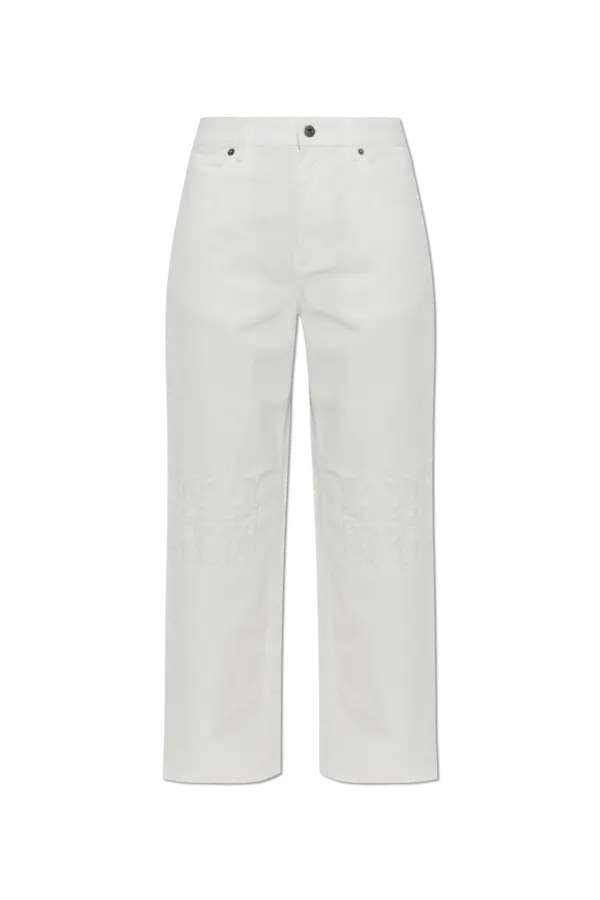 Loewe Jeans With Embroidered Logo - White