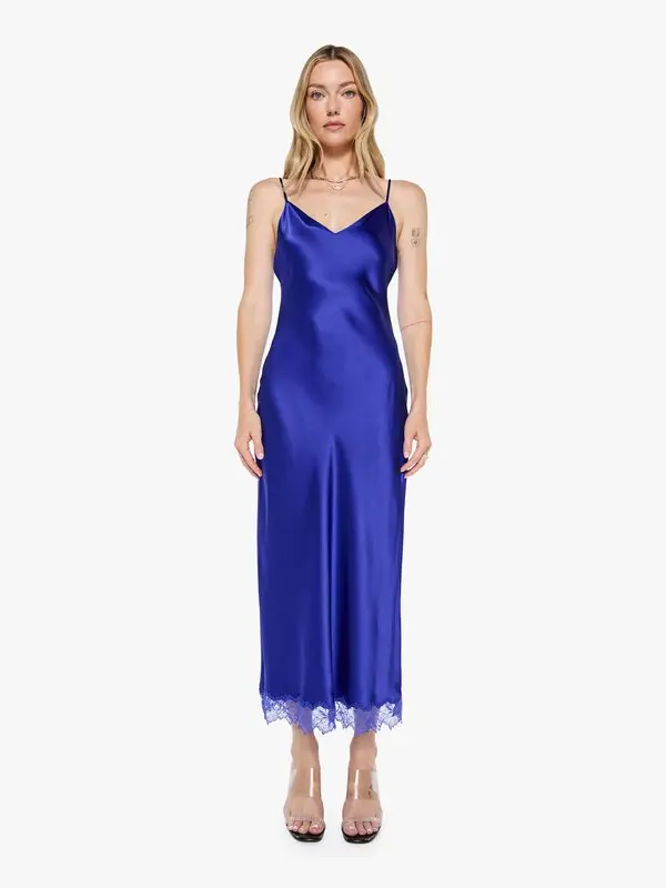 Sablyn Silk Slip Dress With Lace Trim - Multi
