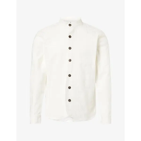 LABRUM Grandad Freetown Cotton Shirt - White