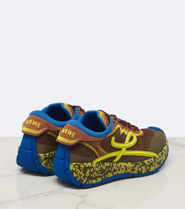 Loewe Pogo Suede-trimmed Sneakers
