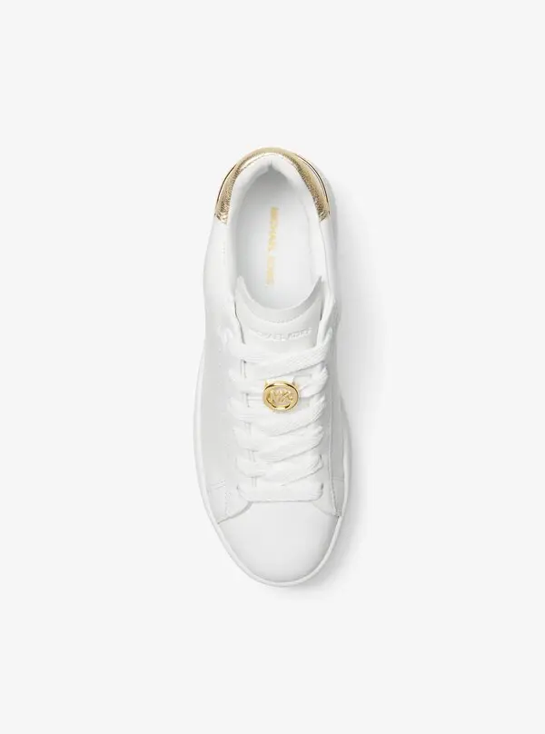 Michael Kors Dottie Leather Platform Sneaker In Size By