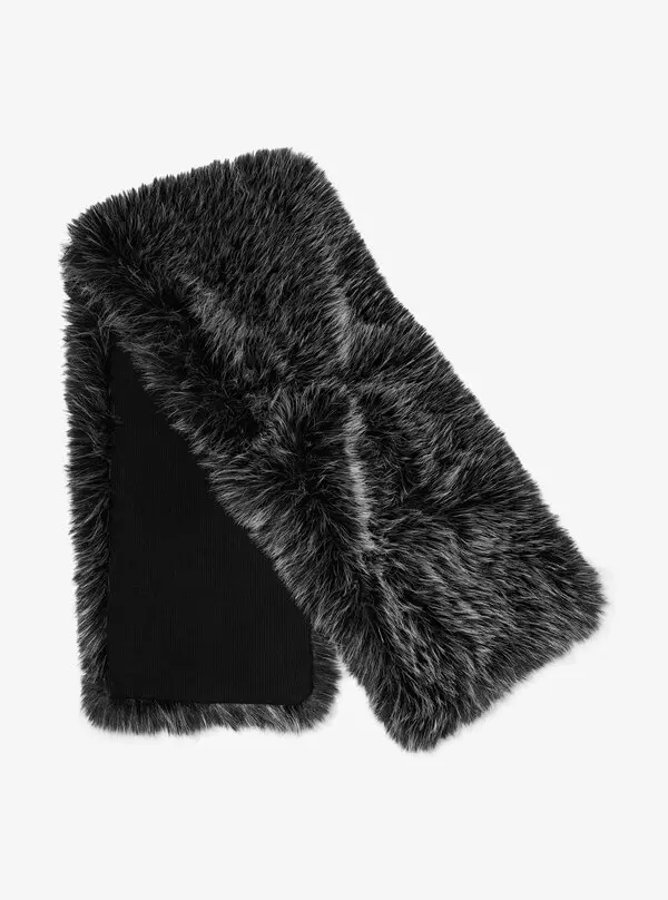 Michael Kors Faux Fur And Wool Scarf In By