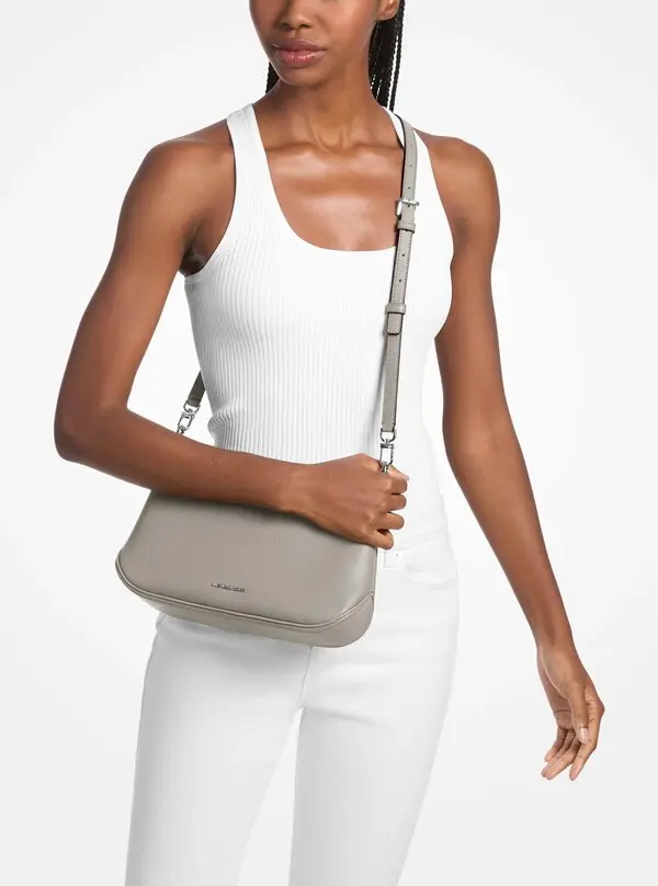 Michael Kors Jet Set Medium Leather Crossbody Bag In By