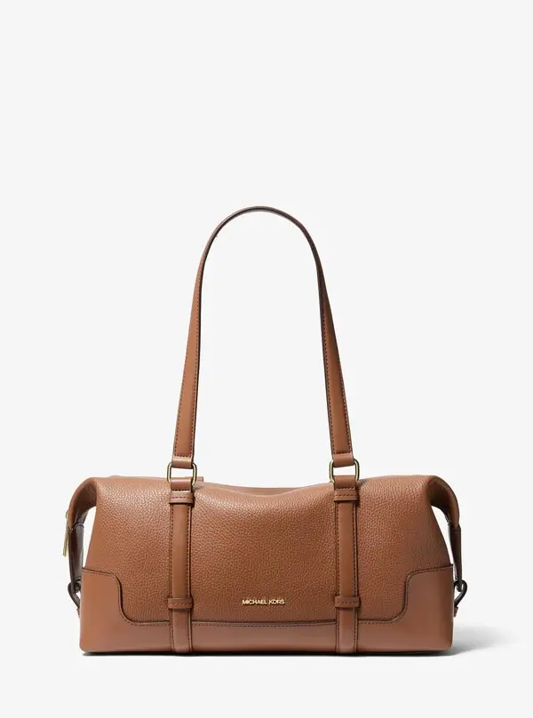 Michael Kors Teddi Large Textured Shoulder Bag - Brown
