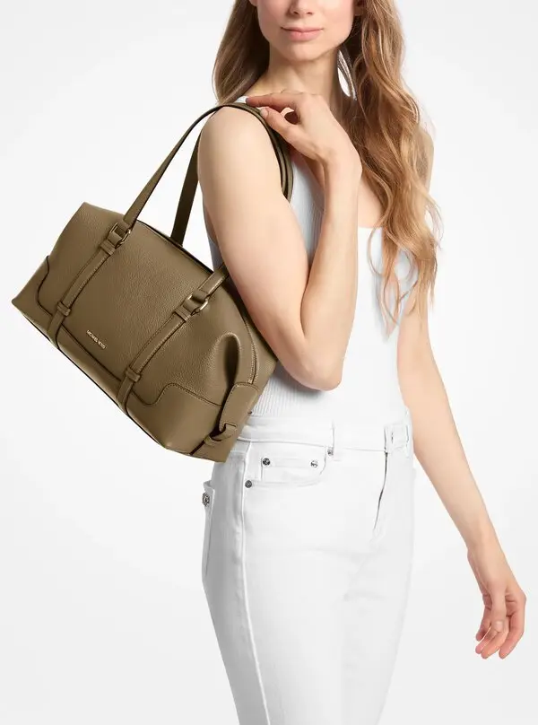 Michael Kors Teddi Large Textured Shoulder Bag In By