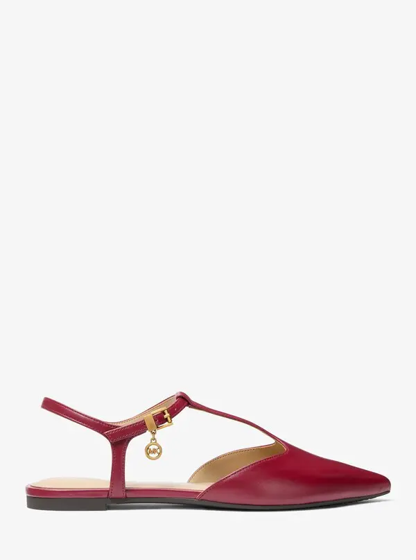 Michael Kors Cherie Flex Leather Flat In Size By