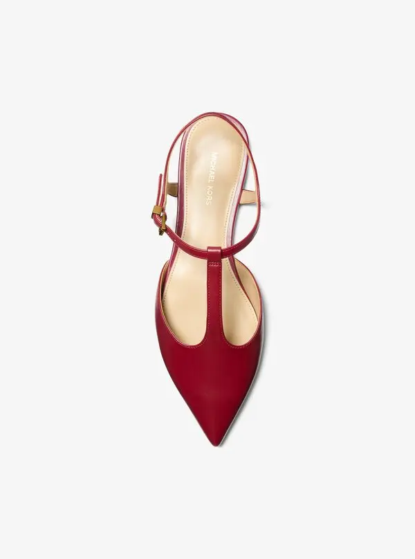 Michael Kors Cherie Flex Leather Flat In Size By