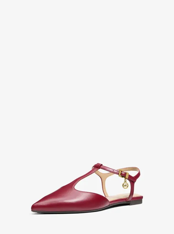 Michael Kors Cherie Flex Leather Flat In Size By