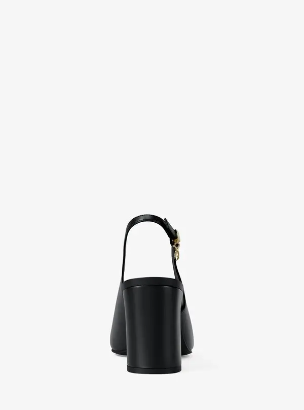 Michael Kors Piper Flex Leather Slingback Pump In Size By