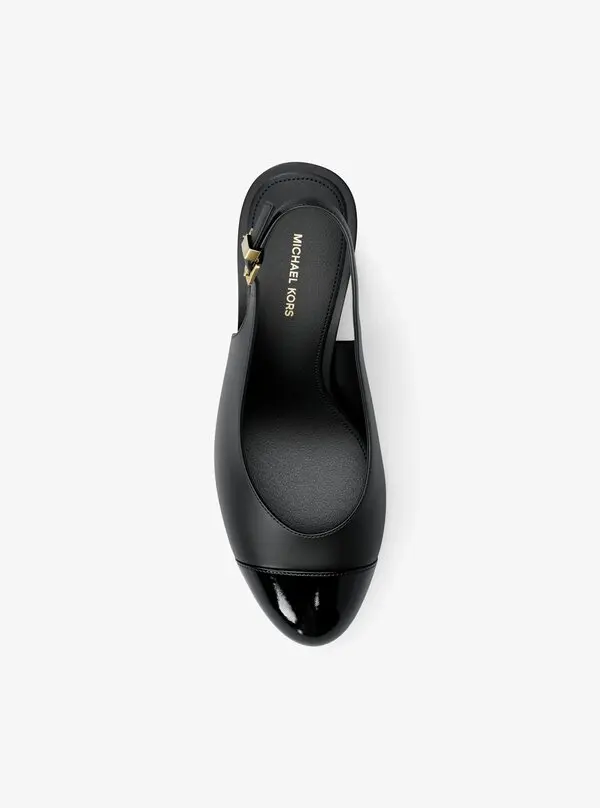 Michael Kors Piper Flex Leather Slingback Pump In Size By