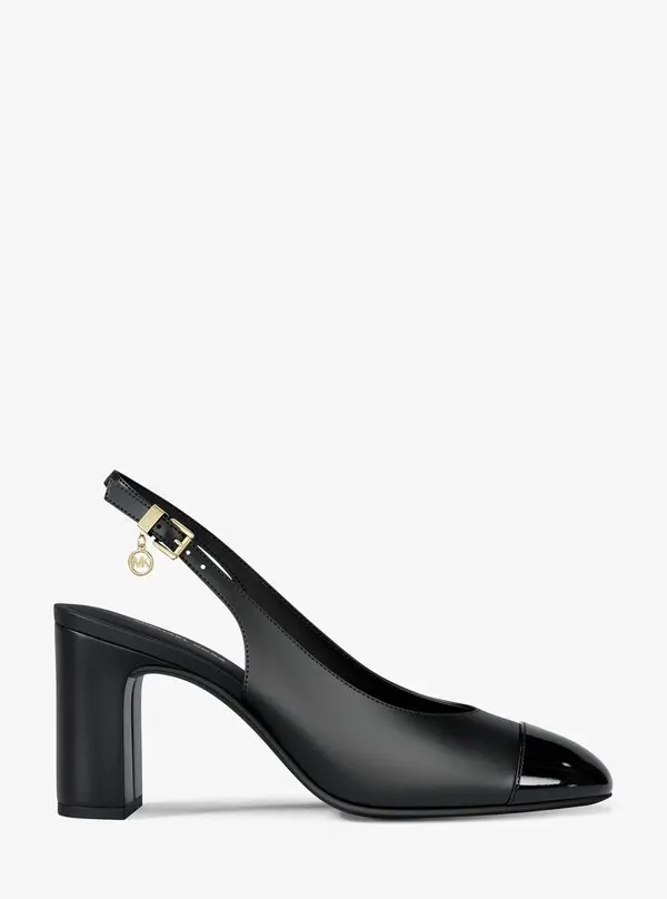 Michael Kors Piper Flex Leather Slingback Pump In Size By