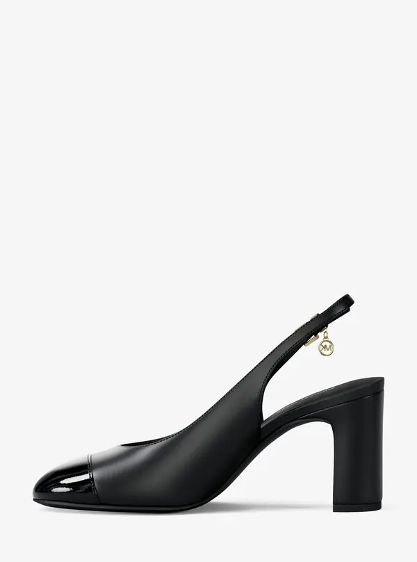 Michael Kors Piper Flex Leather Slingback Pump In Size By
