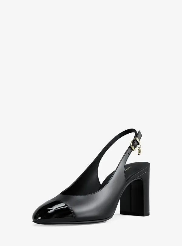 Michael Kors Piper Flex Leather Slingback Pump In Size By