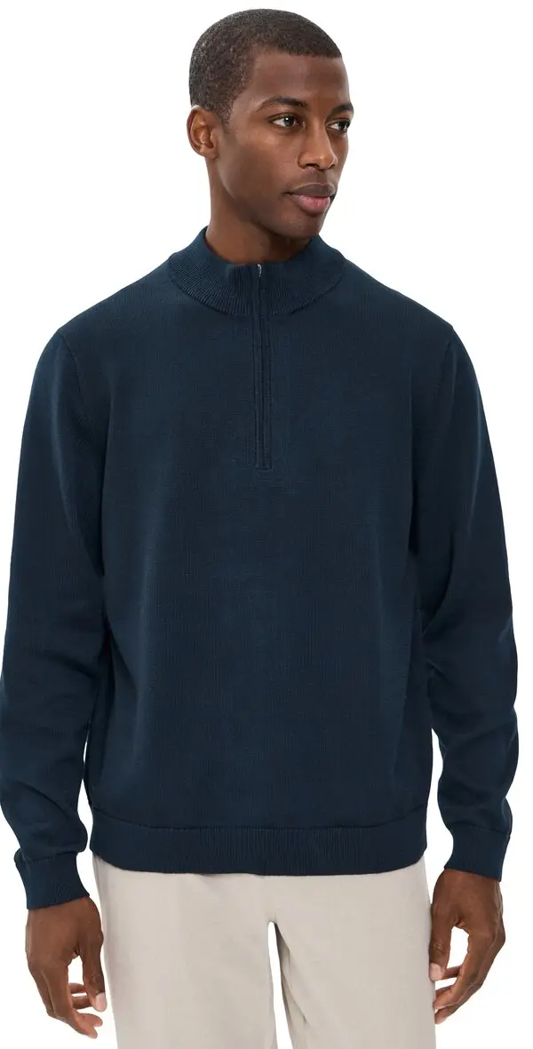 RHONE Commuter 1/4 Zip Sweater - True Navy