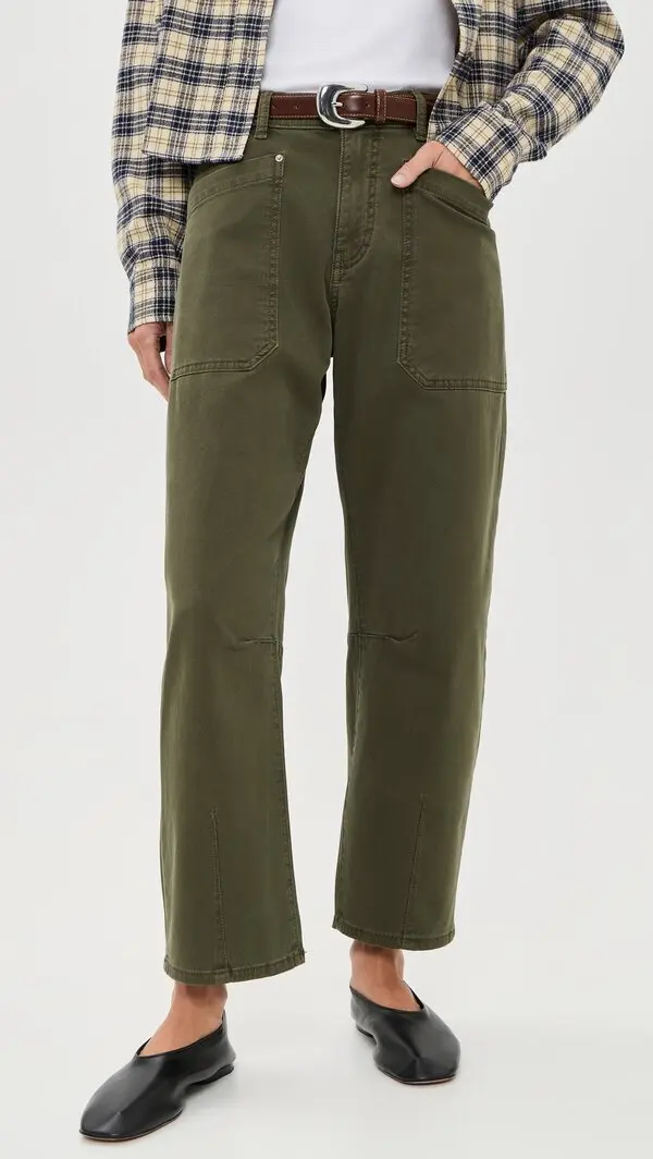 DL1961 Bilie Easy Barrel Petite High Rise Ankle Pants