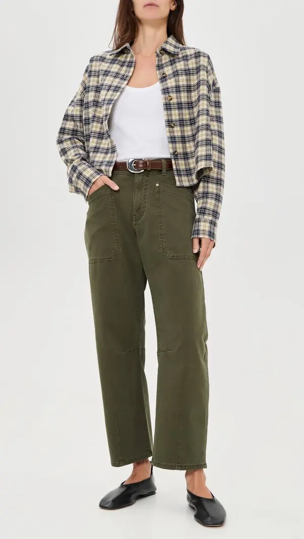 DL1961 Bilie Easy Barrel Petite High Rise Ankle Pants