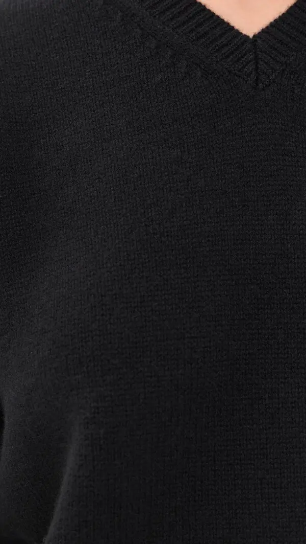 Theory Crop V Sweater Tee - Black
